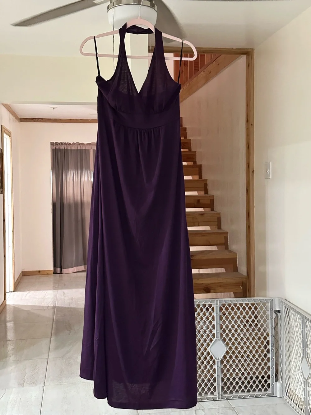 EUROSHICK | Dresses | Elegant Deep Plum Halter Maxi Dress | Poshmark